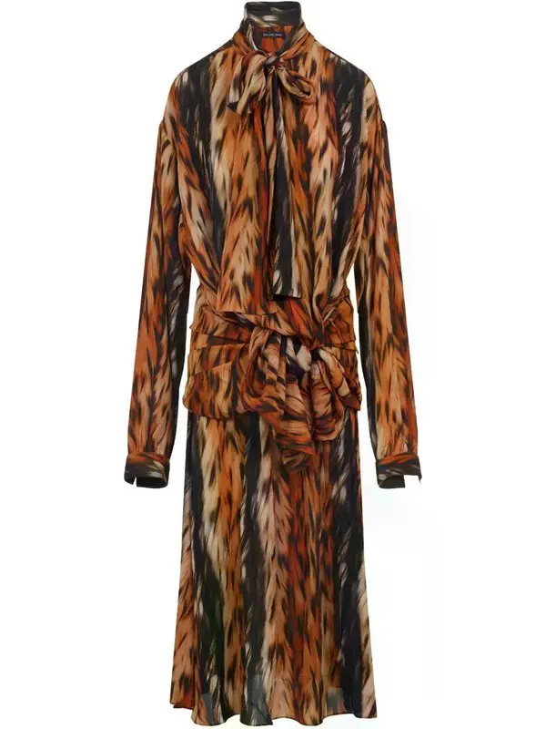 Balenciaga Knotted Midi Dress
