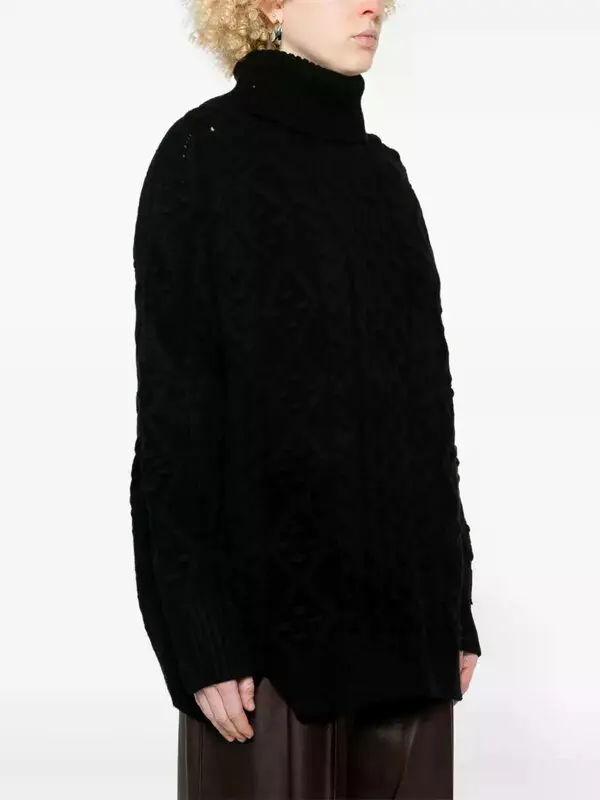Loulou De Saison Anar Roll Neck Sweater - Black
