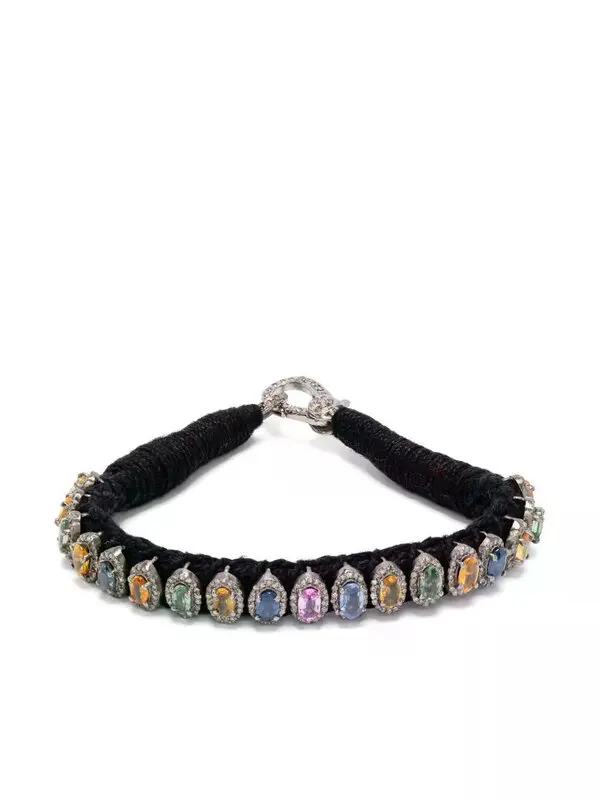 Jia Jia Rainbow Sapphire And Diamond Bracelet - Silver