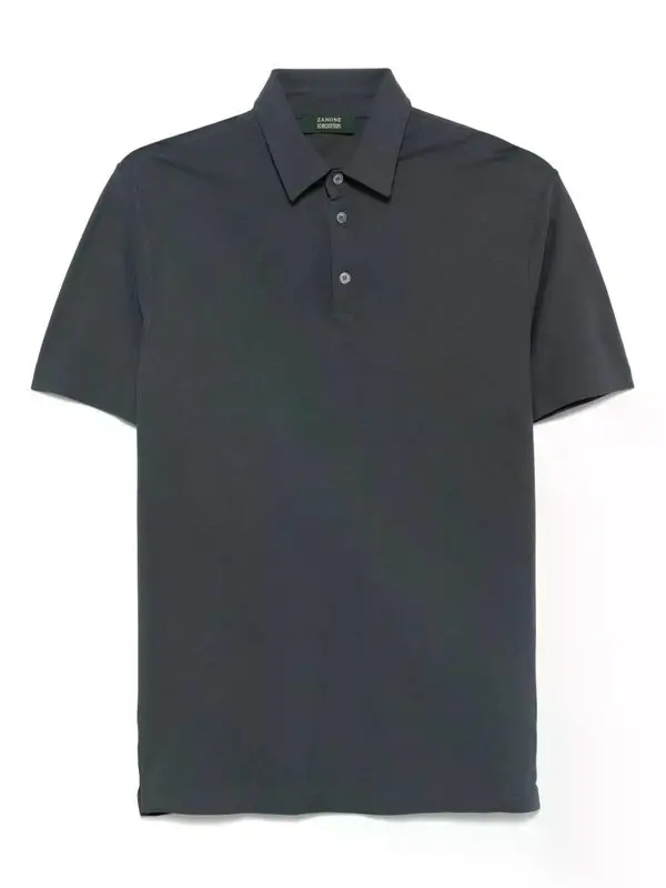 ZANONE Cotton Polo Shirt - Grey
