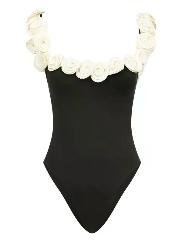LA REVECHE Hilal Off-shoulder Swimsuit - Black
