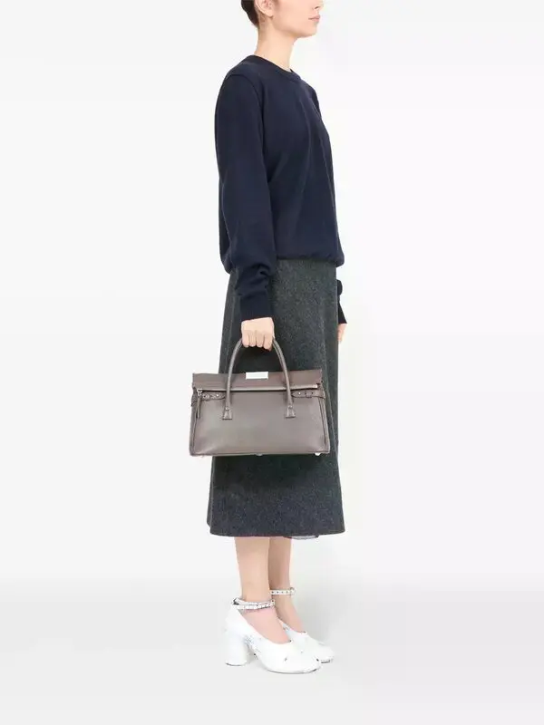 MAISON MARGIELA Medium 5ac Leather Tote Bag - Grey
