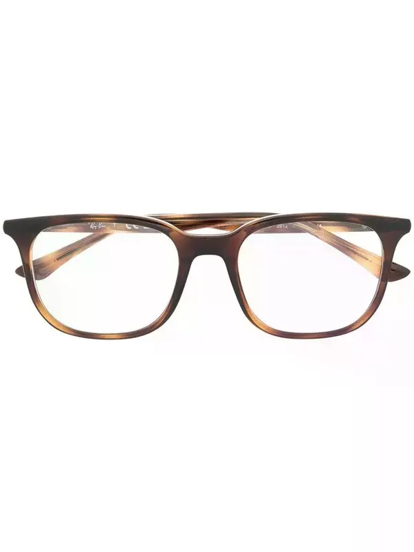 Ray-ban Tortoiseshell-effect Square-frame Glasses - Brown