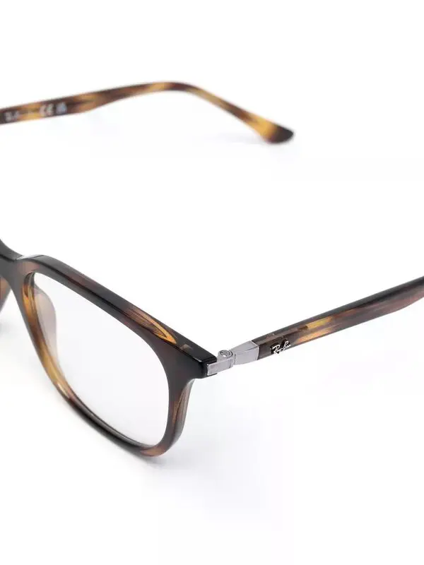 Ray-ban Tortoiseshell-effect Square-frame Glasses - Brown