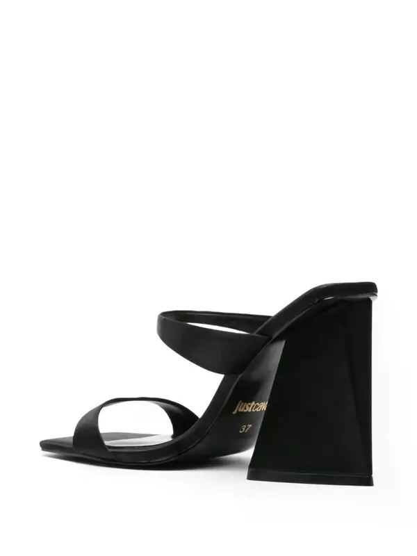 Just Cavalli 105mm Square-toe Sandals - Black