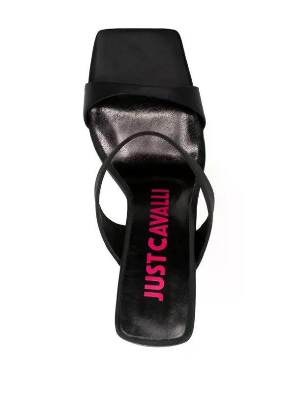 Just Cavalli 105mm Square-toe Sandals - Black