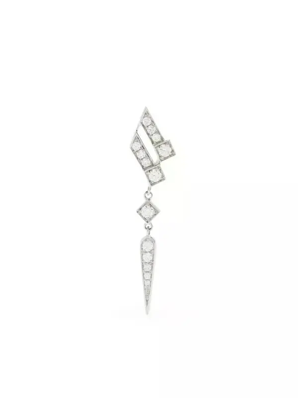 STATEMENT Stairway Wings Diamond Earring - Silver