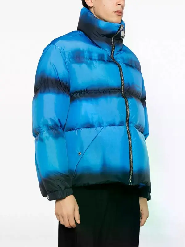 Khrisjoy Faded-effect Padded Jacket - Blue