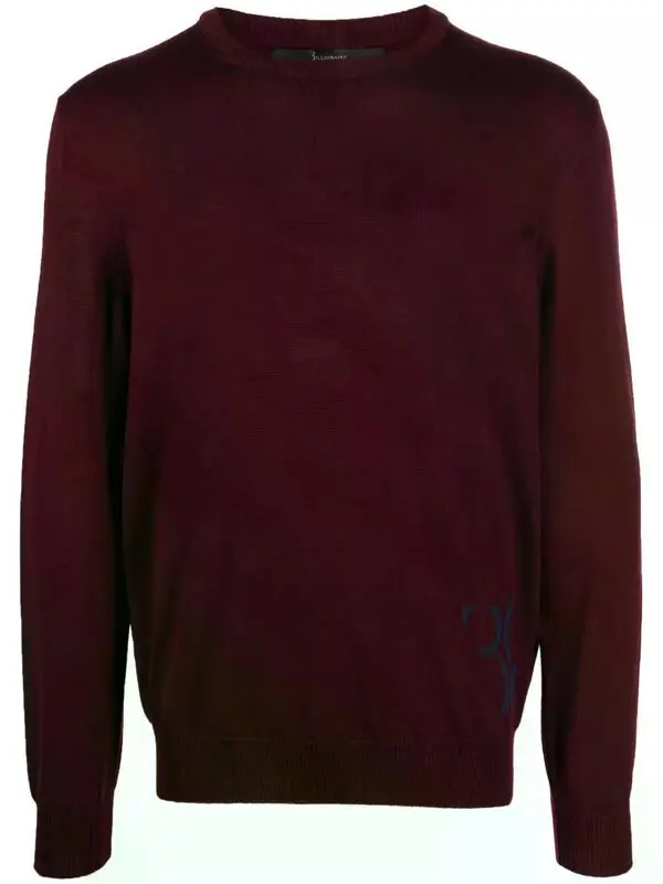 BILLIONAIRE Monogram-embroidered Knitted Jumper