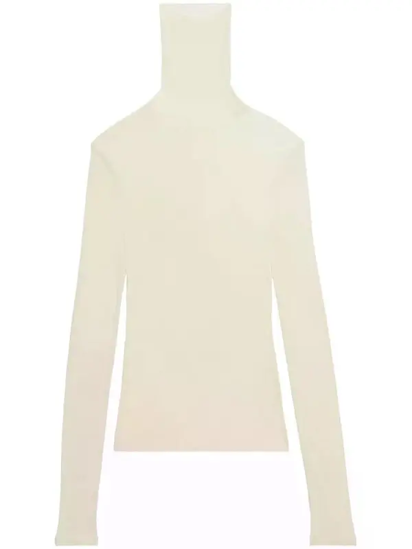 AMI Paris Ribbed Roll-neck Top