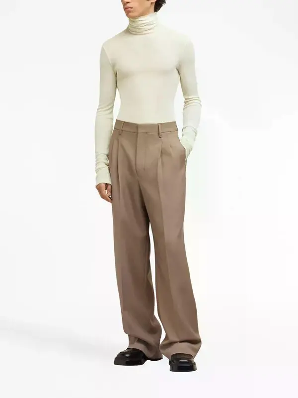 AMI Paris Ribbed Roll-neck Top