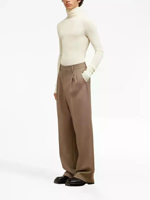 AMI Paris Ribbed Roll-neck Top
