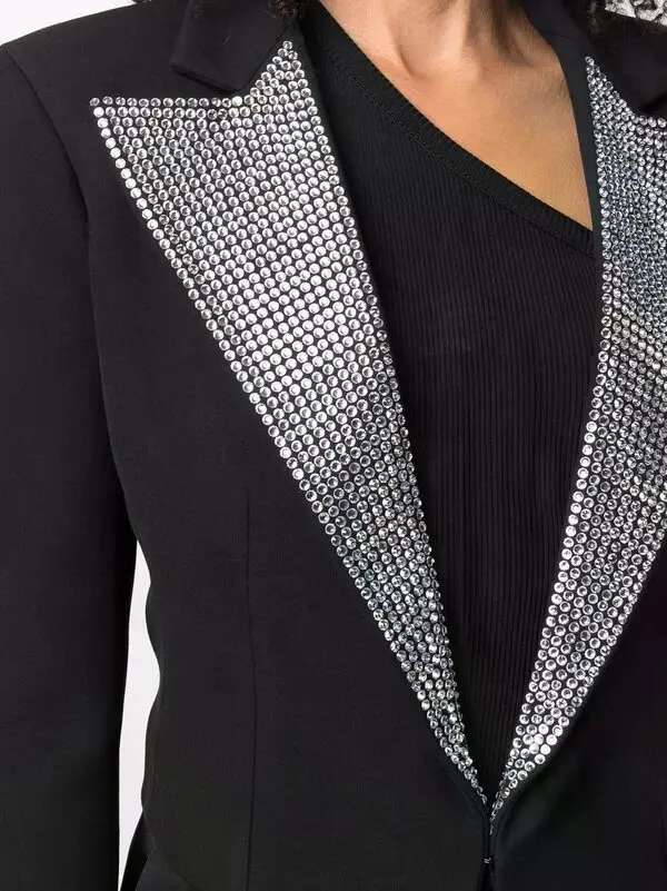 Philipp Plein Crystal-embellished Cropped Blazer