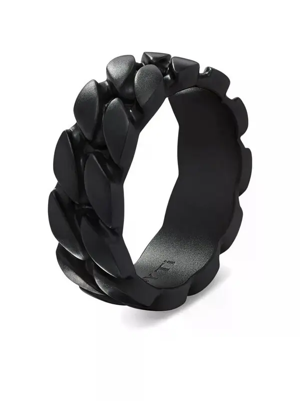 David Yurman Curb Chain Band Ring - Black