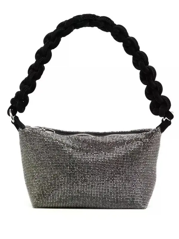 Kara Chainmail-effect Shoulder Bag - Black