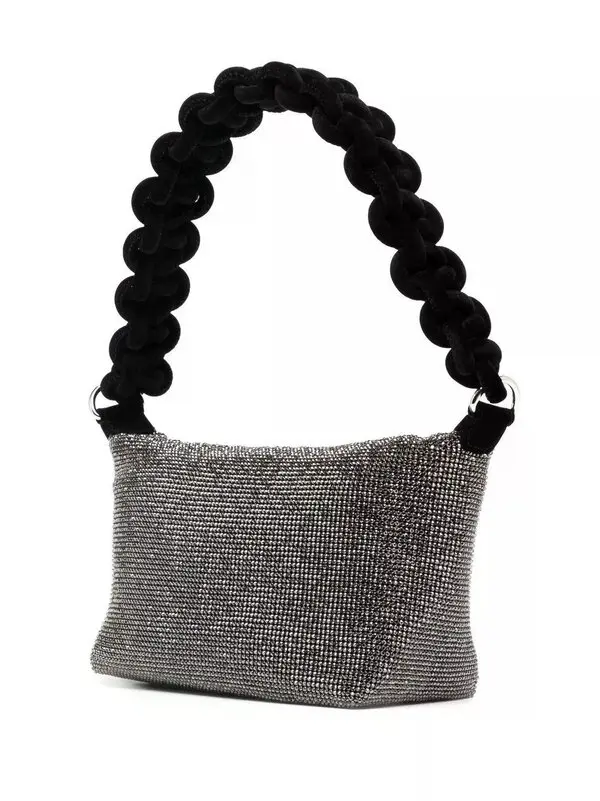 Kara Chainmail-effect Shoulder Bag - Black