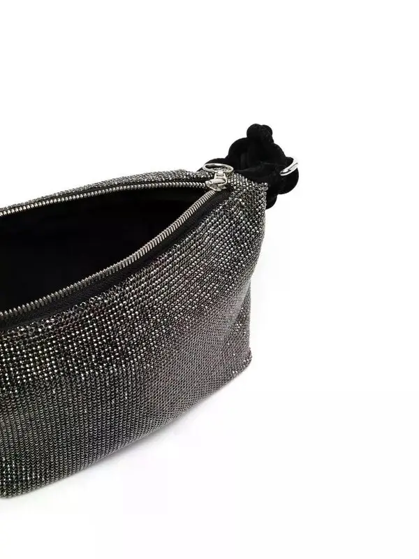 Kara Chainmail-effect Shoulder Bag - Black
