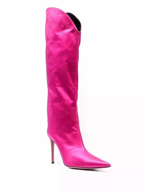 Alexandre Vauthier Satin Stiletto Boots