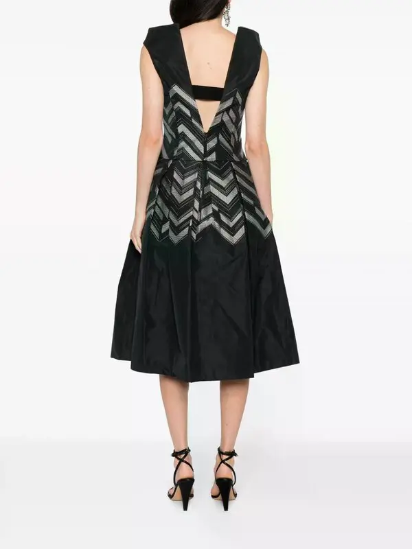 GEMY MAALOUF Chevron-pattern V-back Top