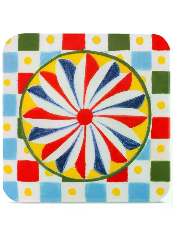 Dolce & Gabbana Small Porcelain Coaster - Blue