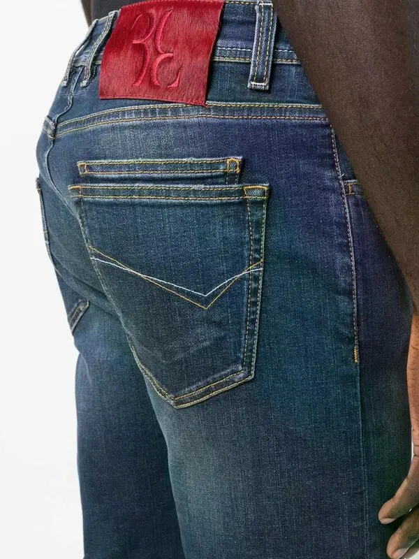 BILLIONAIRE Logo-patch Straight-leg Denim Jeans