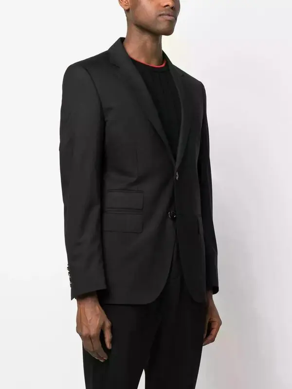 BILLIONAIRE Crest-motif Single-breasted Blazer - Black