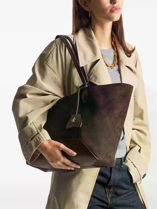 JIMMY CHOO Medium Diamond Tote Bag - Brown