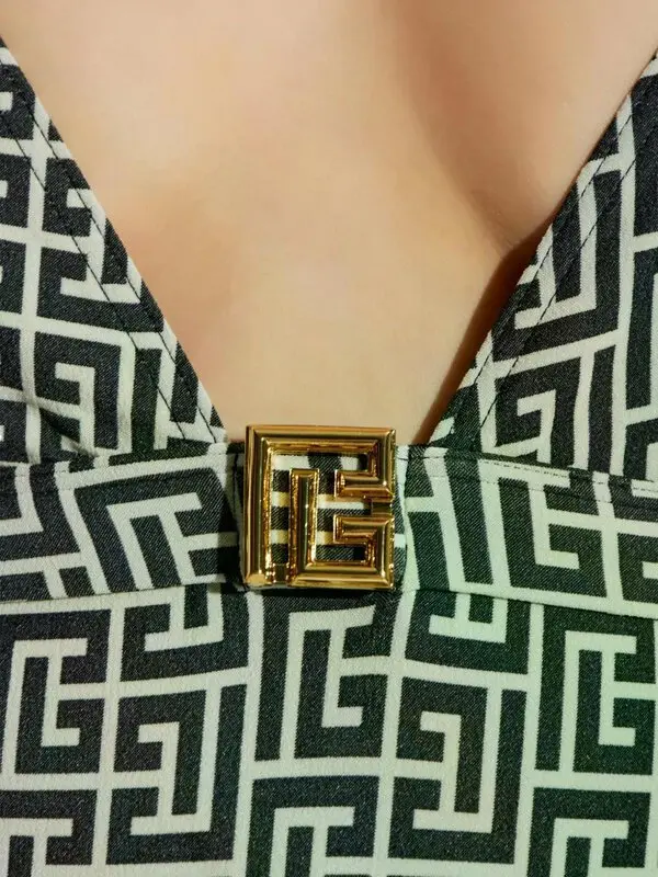 Balmain Monogram-pattern Swimsuit