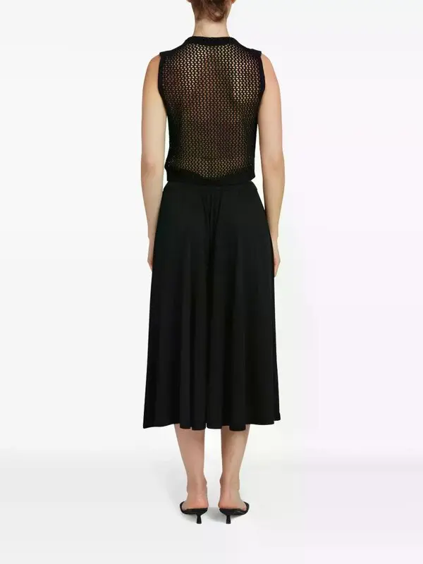 Cashmere In Love Bloom Midi Skirt - Black