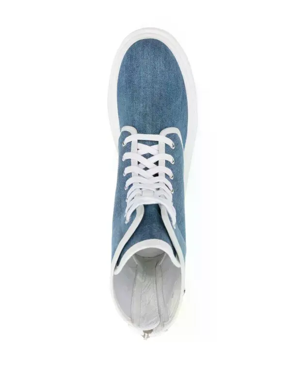Casadei Generation C Denim Lace-up Boots