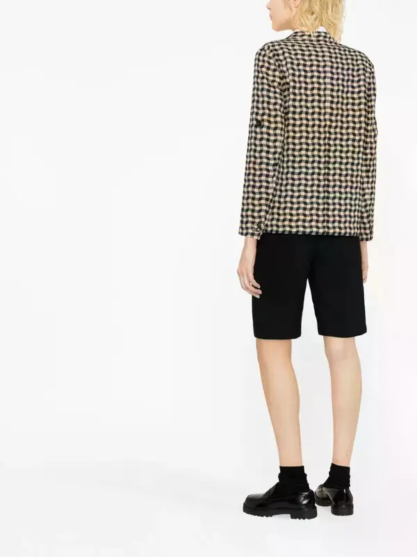 Kenzo Wavy Check Double-breasted Blazer