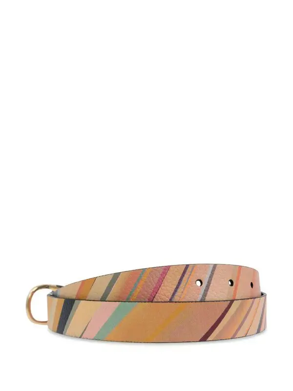 Paul Smith Striped Leather Belt