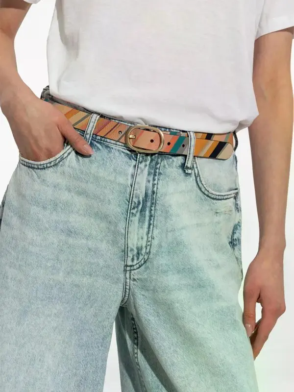 Paul Smith Striped Leather Belt