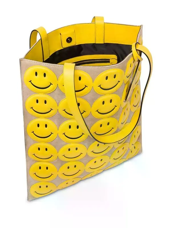 Moschino Smiley Leather Shoulder Bag