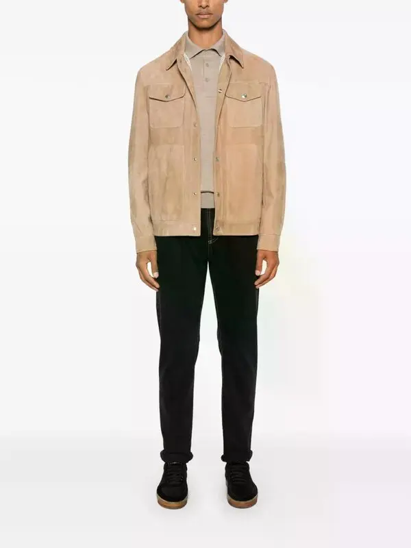 Brunello Cucinelli Fine-knit Polo Shirt - Neutrals