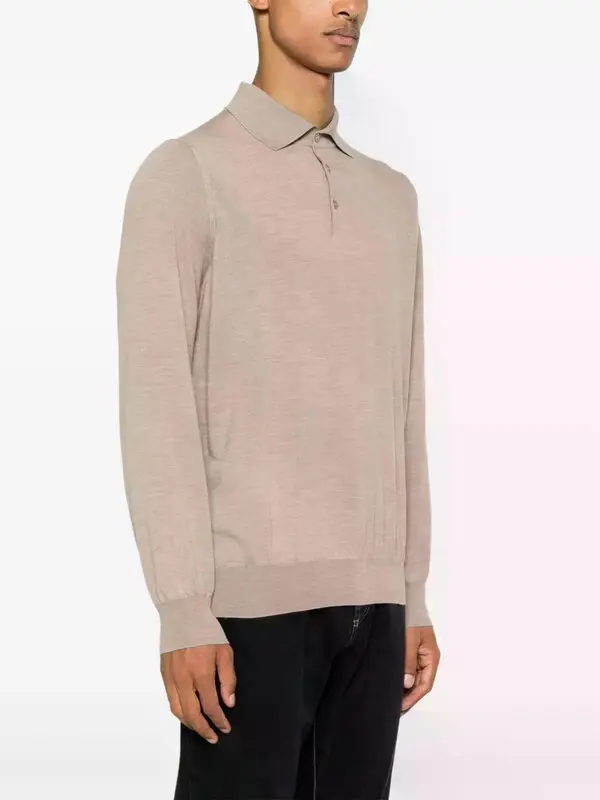 Brunello Cucinelli Fine-knit Polo Shirt - Neutrals