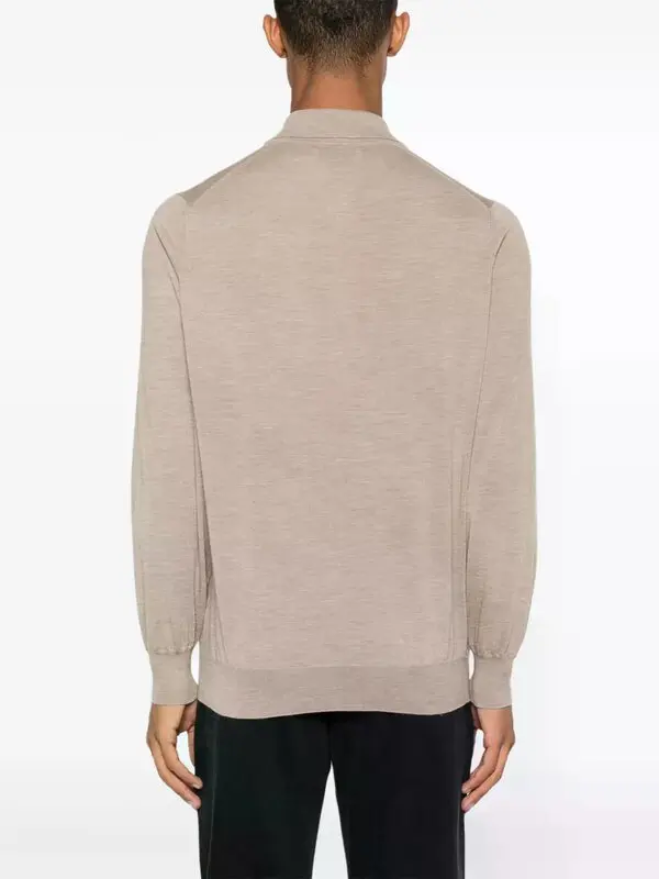 Brunello Cucinelli Fine-knit Polo Shirt - Neutrals