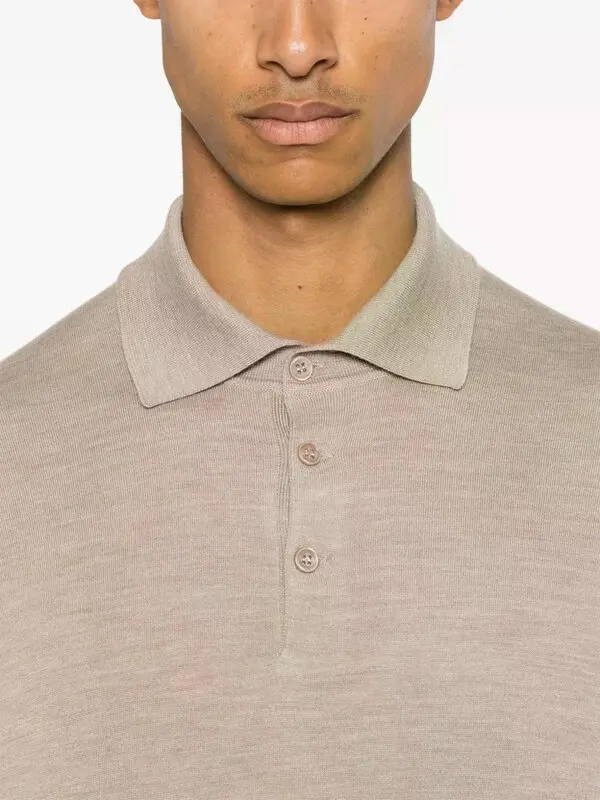 Brunello Cucinelli Fine-knit Polo Shirt - Neutrals