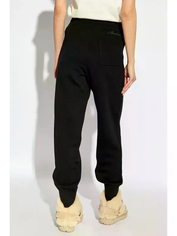 Burberry Embroidered-logo Knitted Track Pants