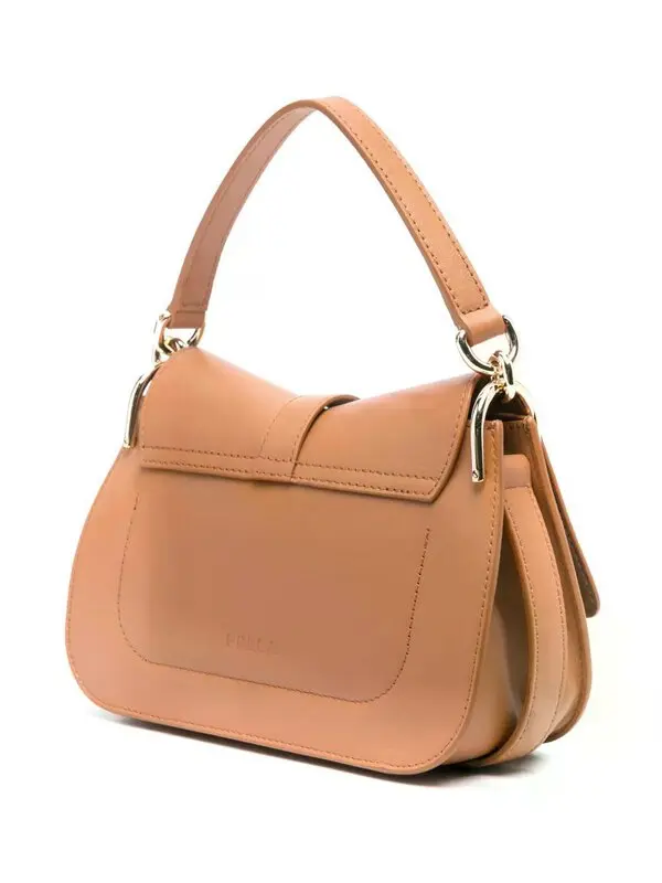 Furla Mini Flow Leather Tote Bag - Brown