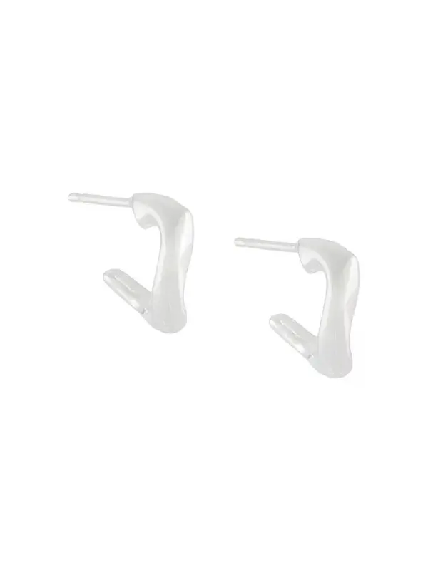 WOUTERS & HENDRIX Twisted Hoop Earrings - Silver
