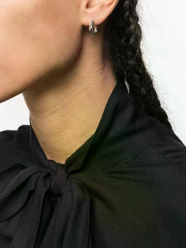 WOUTERS & HENDRIX Twisted Hoop Earrings - Silver