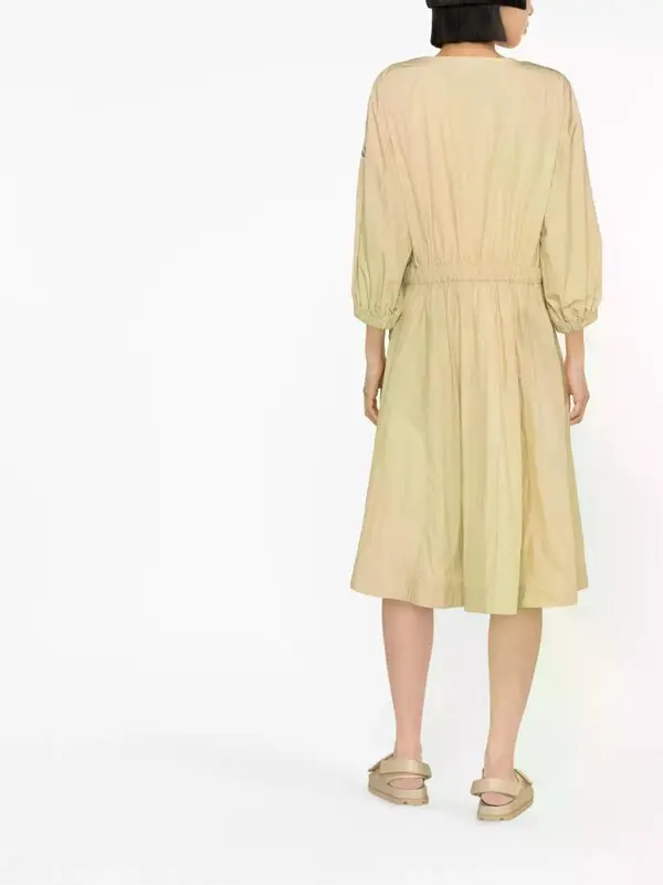 Moncler Belted Waist Midi Dress