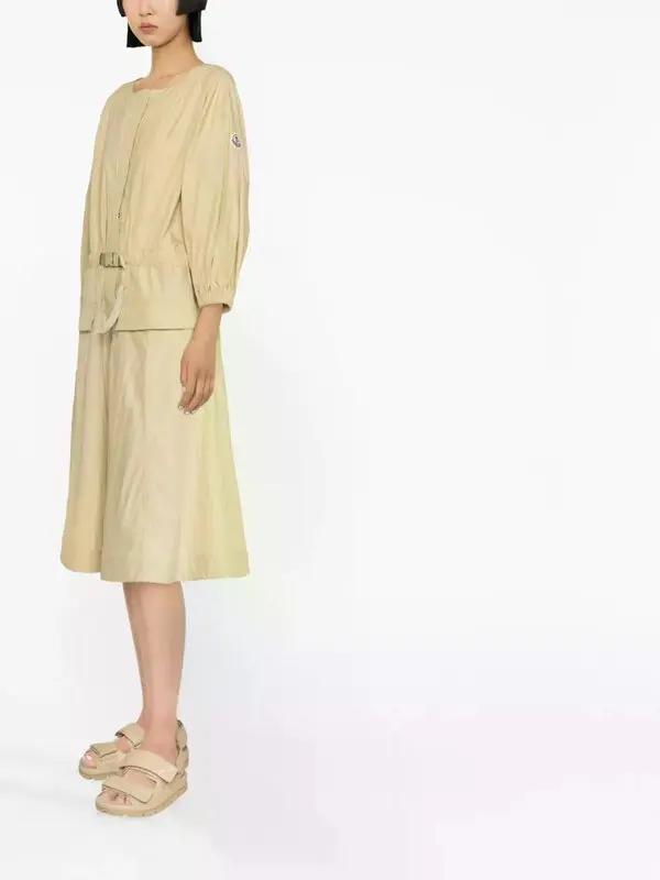 Moncler Belted Waist Midi Dress