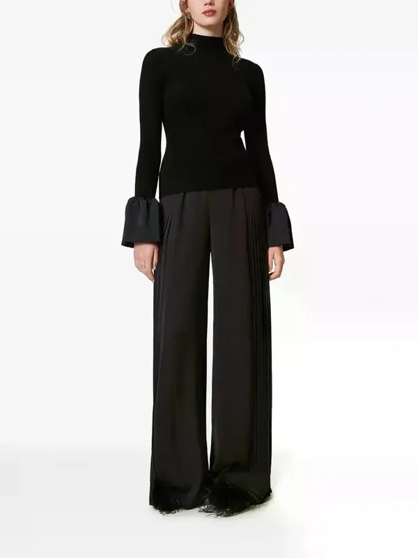 TWINSET Pleated Palazzo Trousers