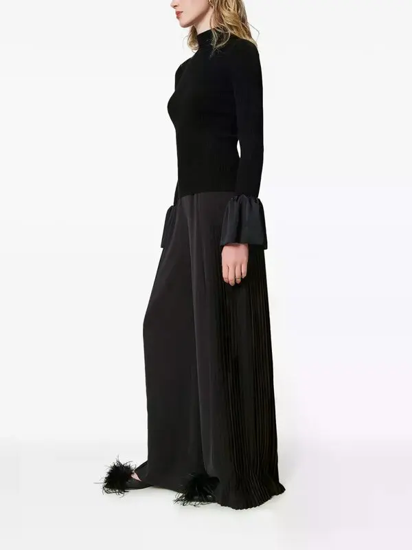 TWINSET Pleated Palazzo Trousers