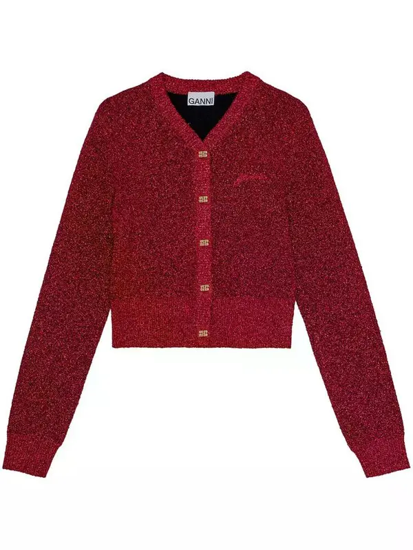 GANNI Buttoned Long Sleeve Cardigan