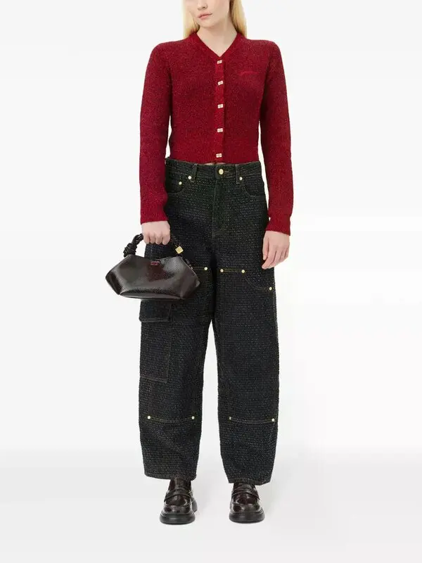 GANNI Buttoned Long Sleeve Cardigan