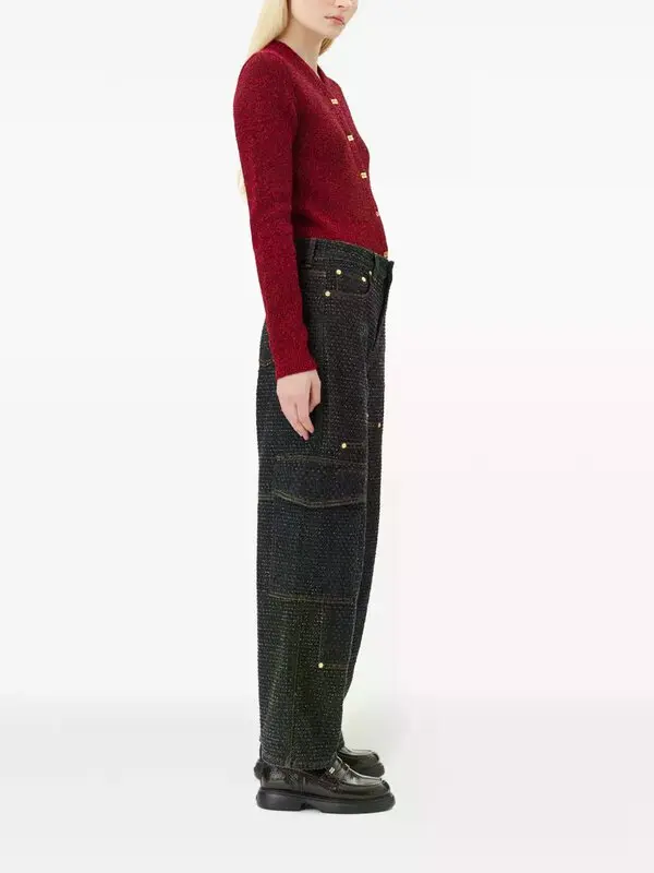 GANNI Buttoned Long Sleeve Cardigan