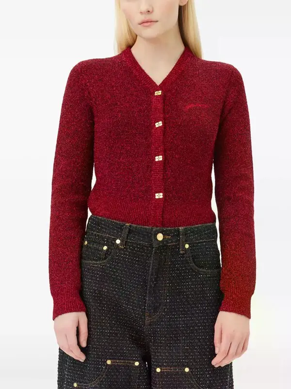 GANNI Buttoned Long Sleeve Cardigan